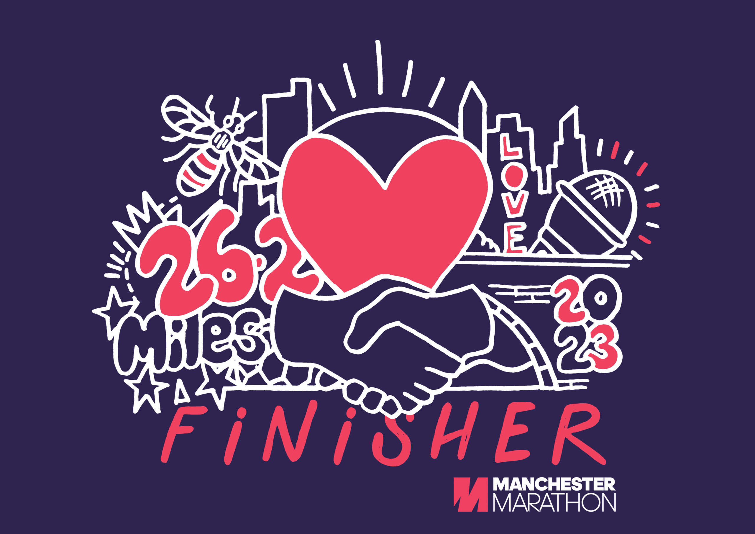 Finisher T-Shirt Design 2023 Revealed - Manchester Marathon